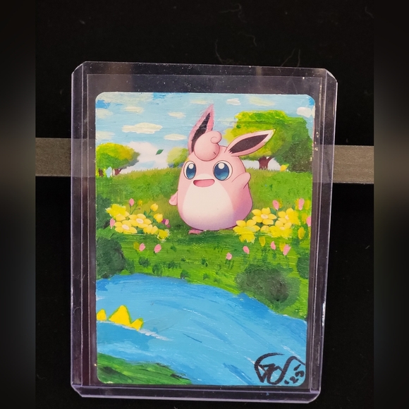 Art | Custom Painted Wigglytuff Card | Poshmark